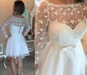 Ivory Two Pieces Graduation Dress Short Prom Dress on Luulla