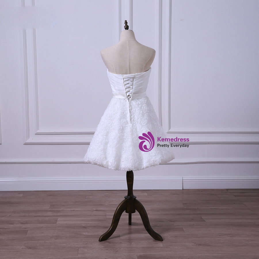 Short Wedding Reception Dresses White/ivory Bridal Gown on Luulla