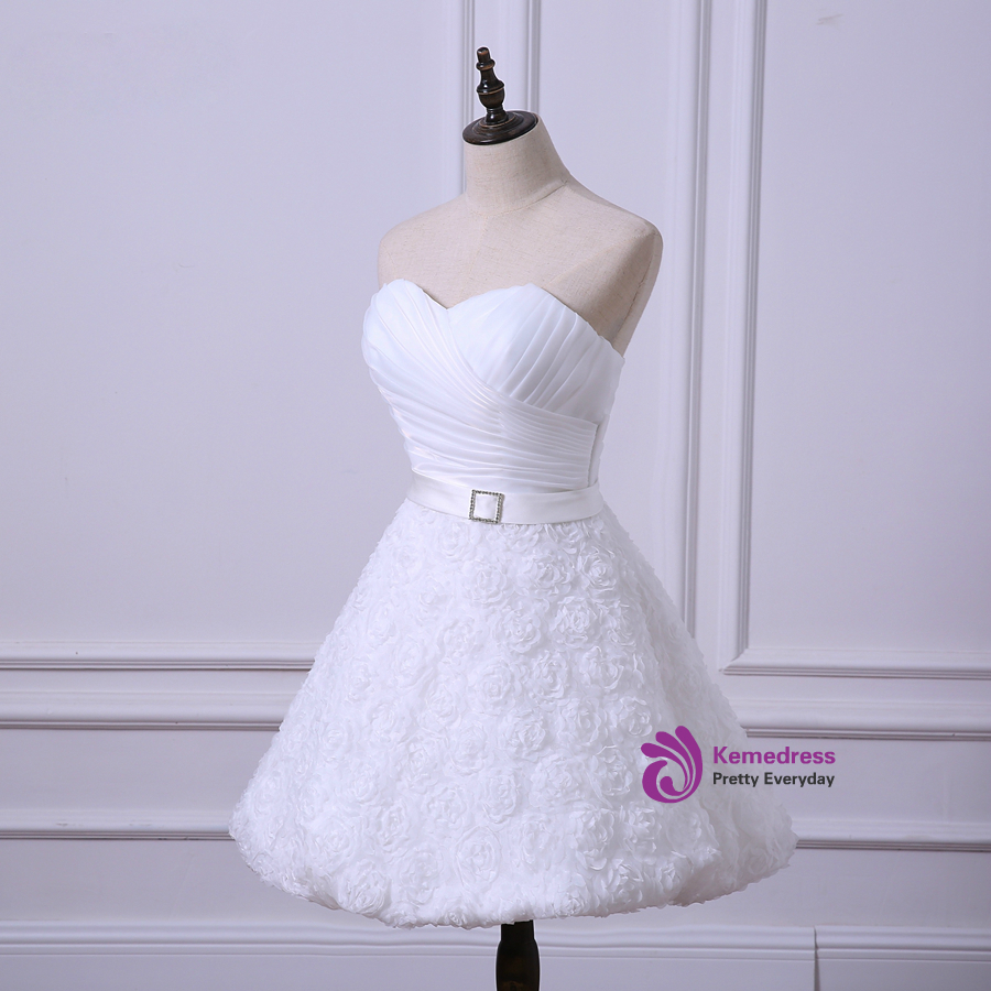 Short Wedding Reception Dresses White/ivory Bridal Gown on Luulla